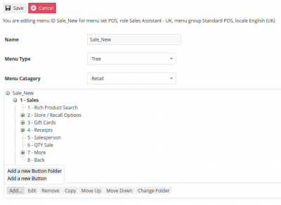 POS Menu Structure – Enactor Insights Portal