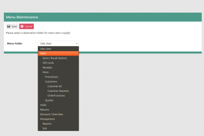 POS Menu Structure – Enactor Insights Portal