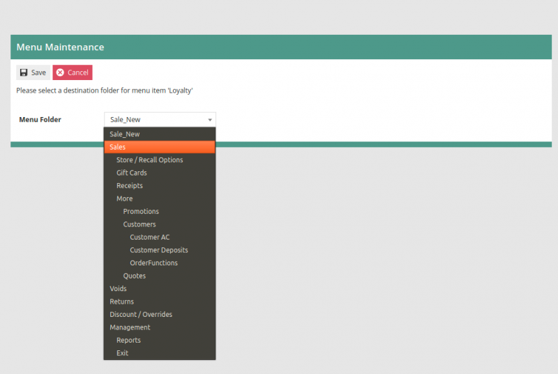 POS Menu Structure – Enactor Insights Portal