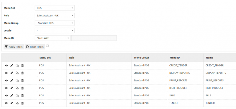 POS Menu Structure – Enactor Insights Portal