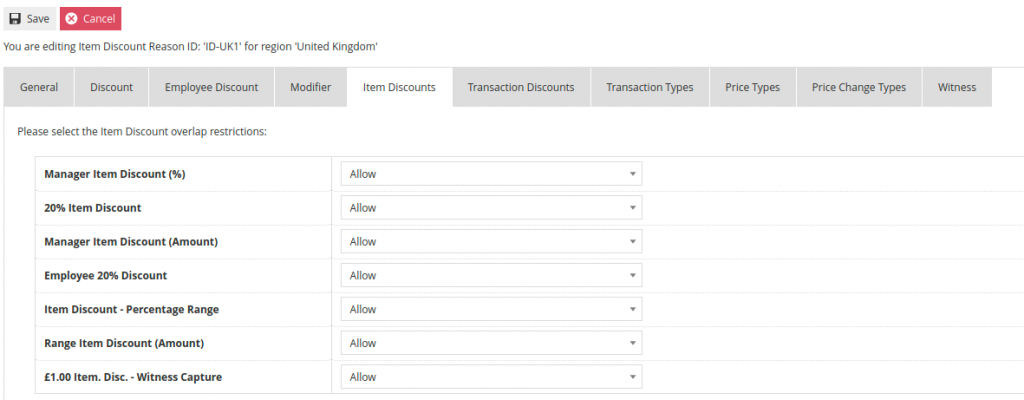 POS Reason Codes – Enactor Insights Portal