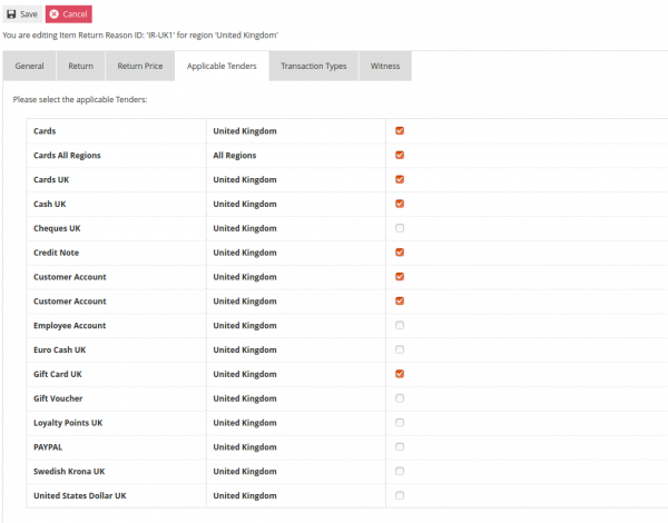 POS Reason Codes – Enactor Insights Portal