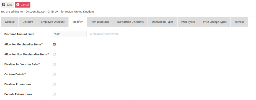 POS Reason Codes – Enactor Insights Portal