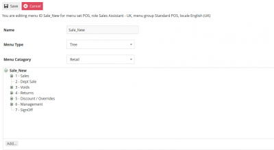 POS Menu Structure – Enactor Insights Portal