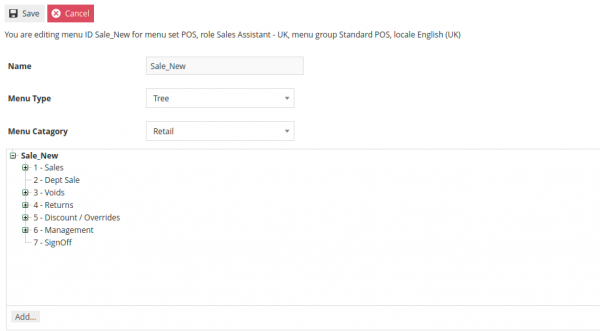 POS Menu Structure – Enactor Insights Portal