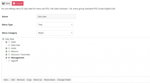 POS Menu Structure – Enactor Insights Portal